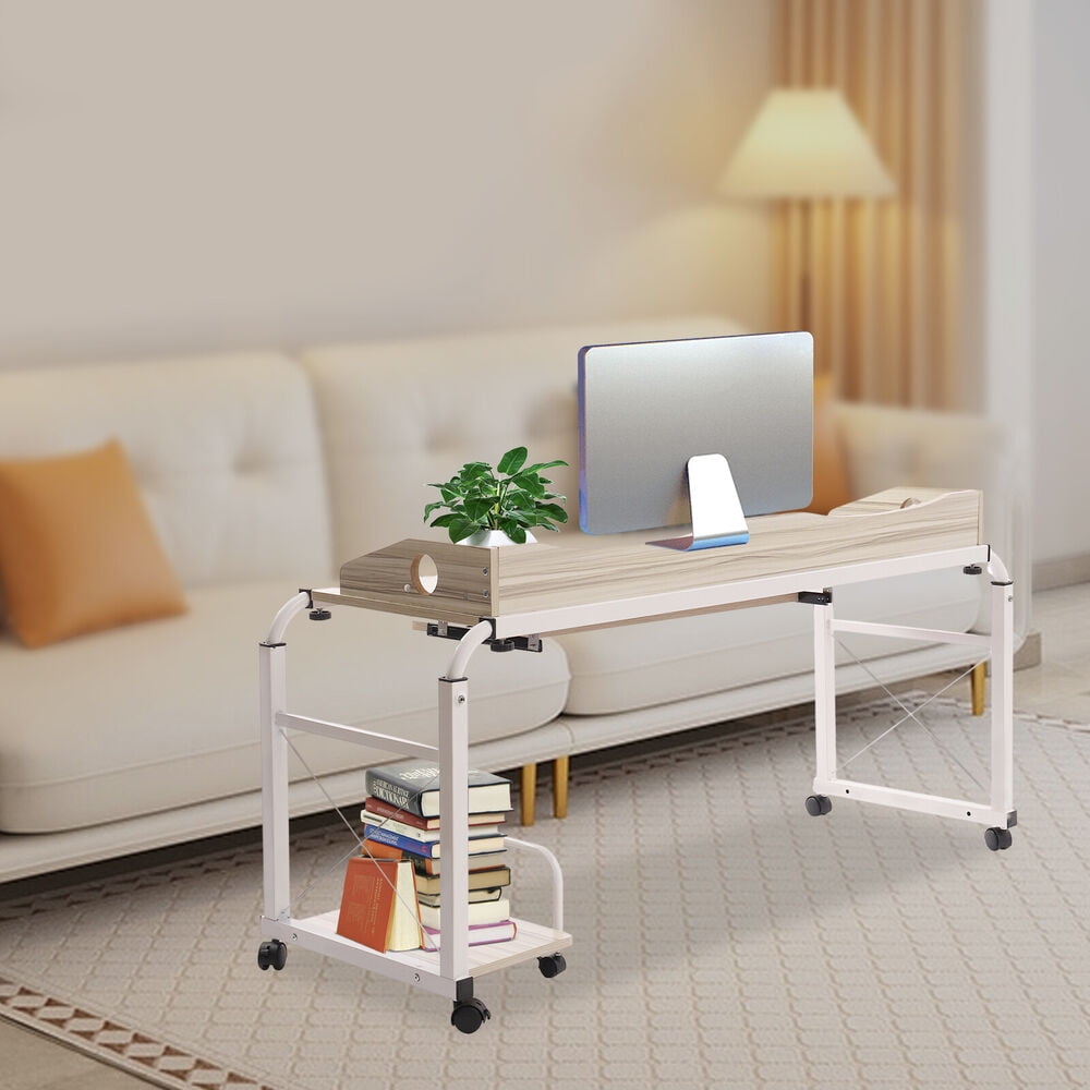 Modern Overbed Table Desk Rolling Height Adjustable Laptop Computer ...