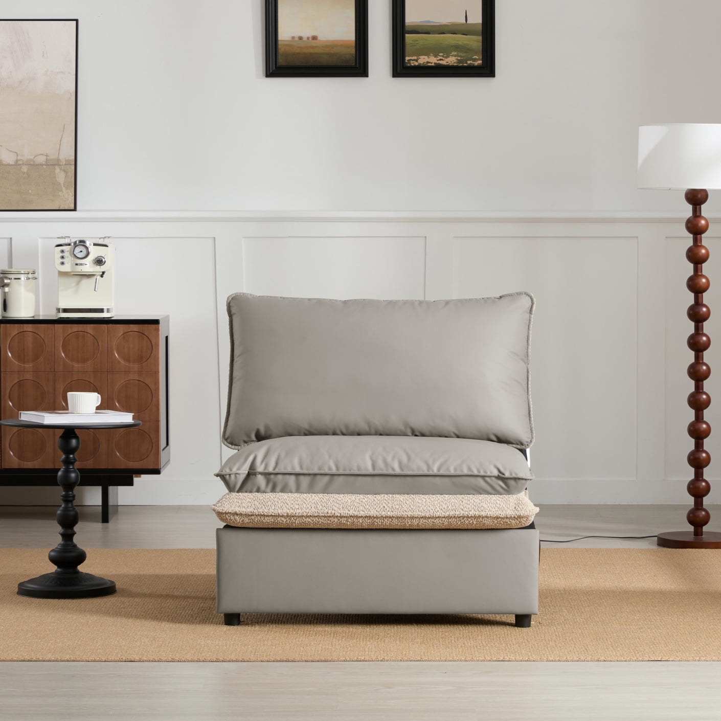 Modern Oversized Armchair - Dual-Season Comfort Living Room & Bedroom ...