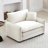 Modern Oversized Corduroy Armchair,Deep Seat Accent Chair with Pillow ...