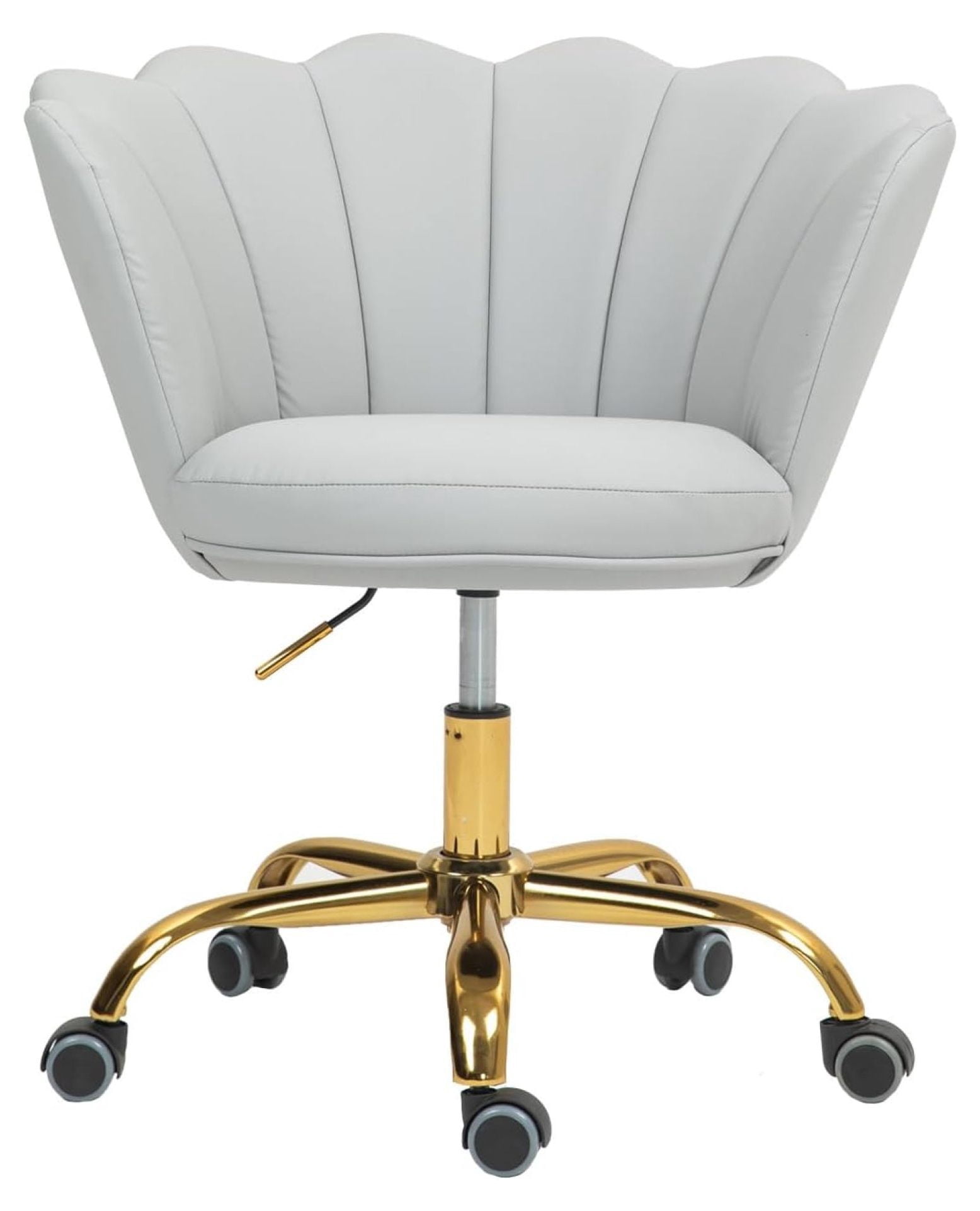 Modern PU Leather Home Office Chair Desk Chair Task with Wheels Swivel ...