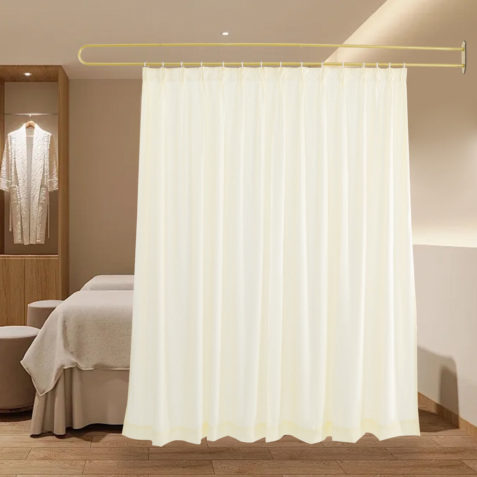 Modern Partition Curtain with U-Shape Tube Privacy Partition Curtain ...
