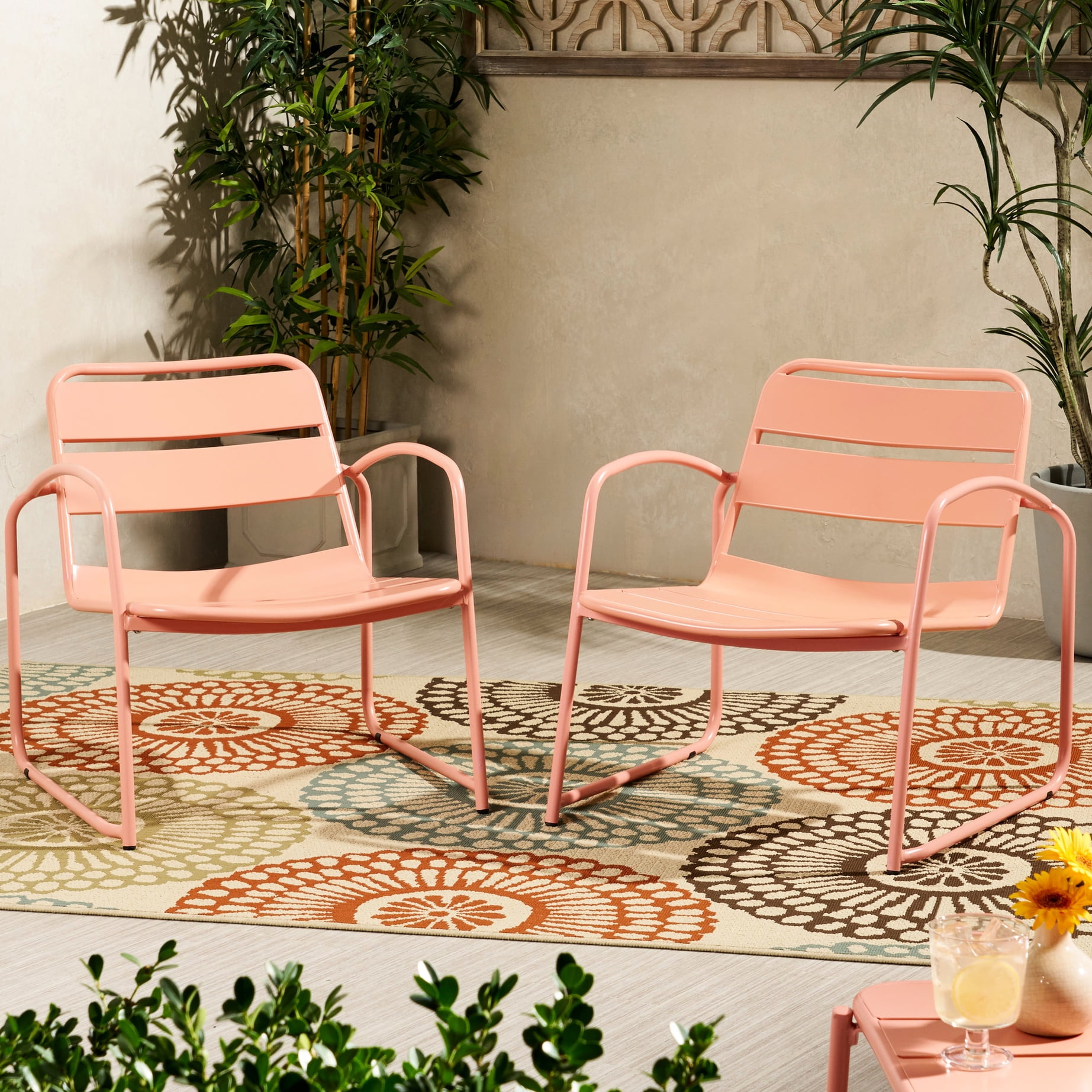 Modern Patio Chair Set / Open Slat for Airflow, 27" Wide / Create a ...