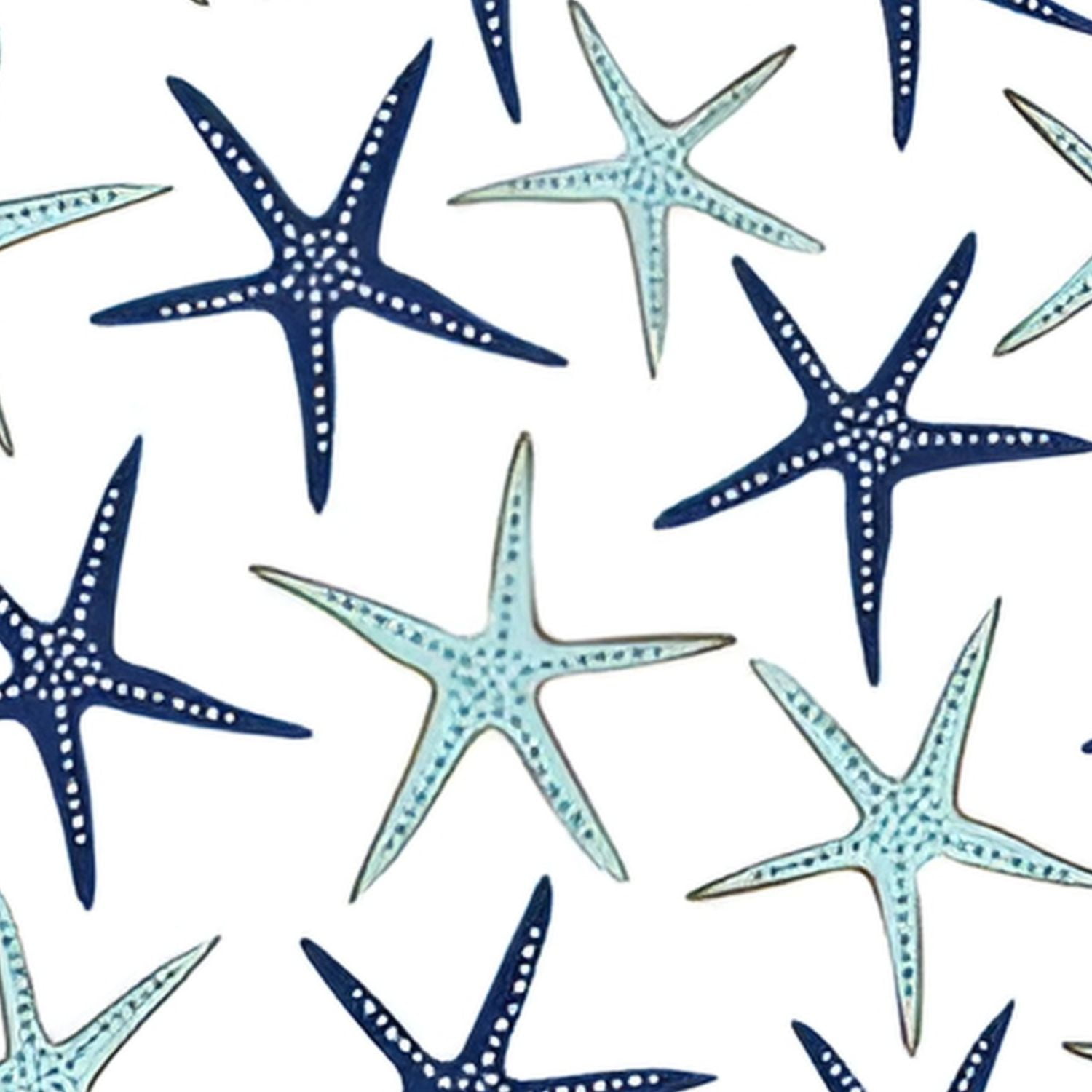 Modern Peel and Stick Wallpaper Coastal nautical starfish repeat Navy ...