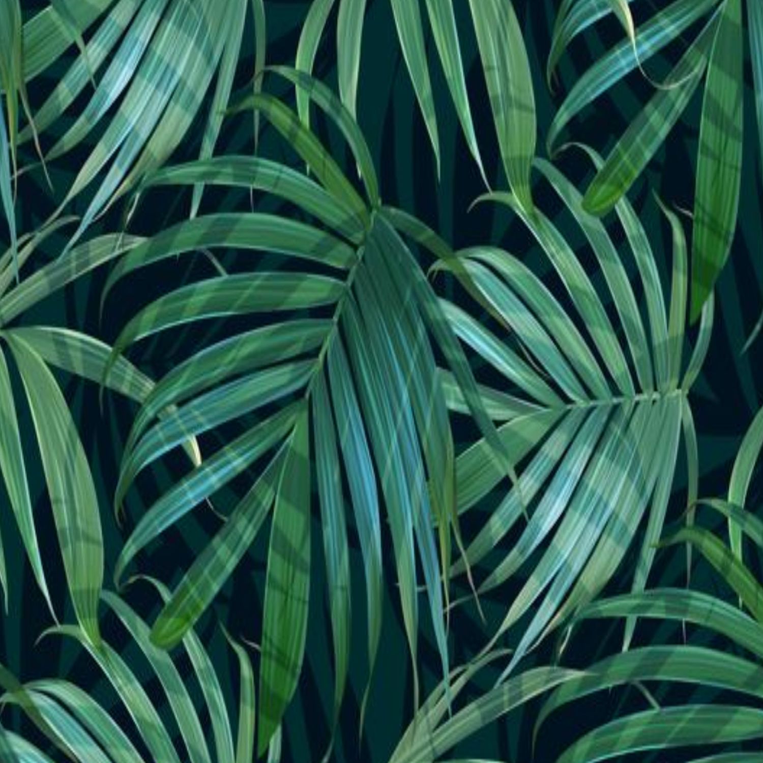 Modern Peel and Stick Wallpaper palm frond Tropical leaves seamless ...