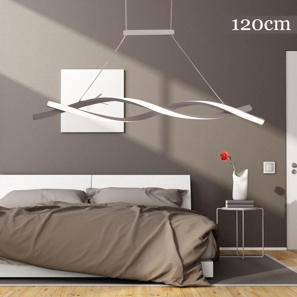 Modern Pendant Lamp S Shape Wave LED Ceiling Light Chandelier Lamp ...