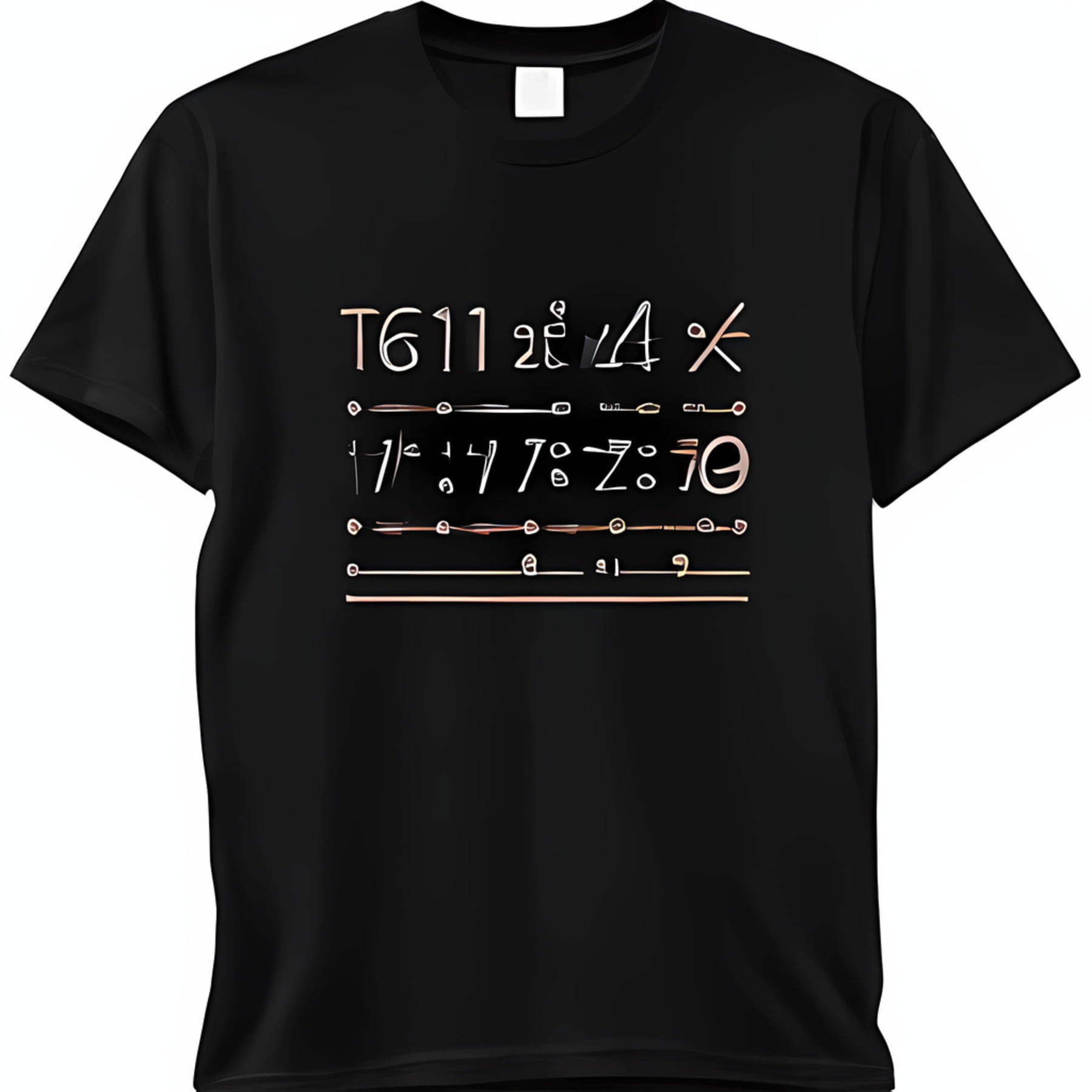 Modern Physics Inspired Black T-Shirt with Bold Vector Graphics ...