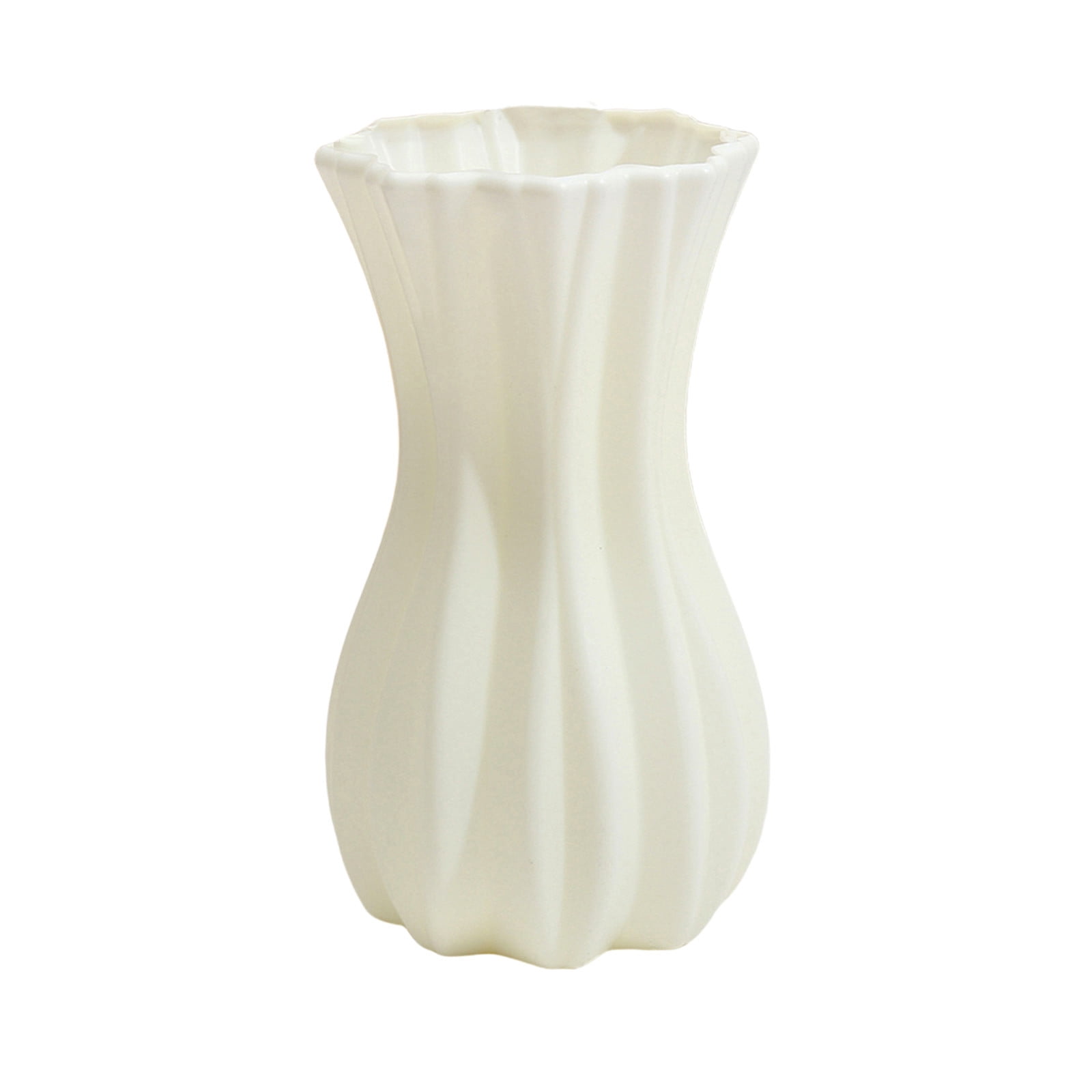 Modern Plastic Flower Vase Set for Home Decor White Minimalist Vase for ...