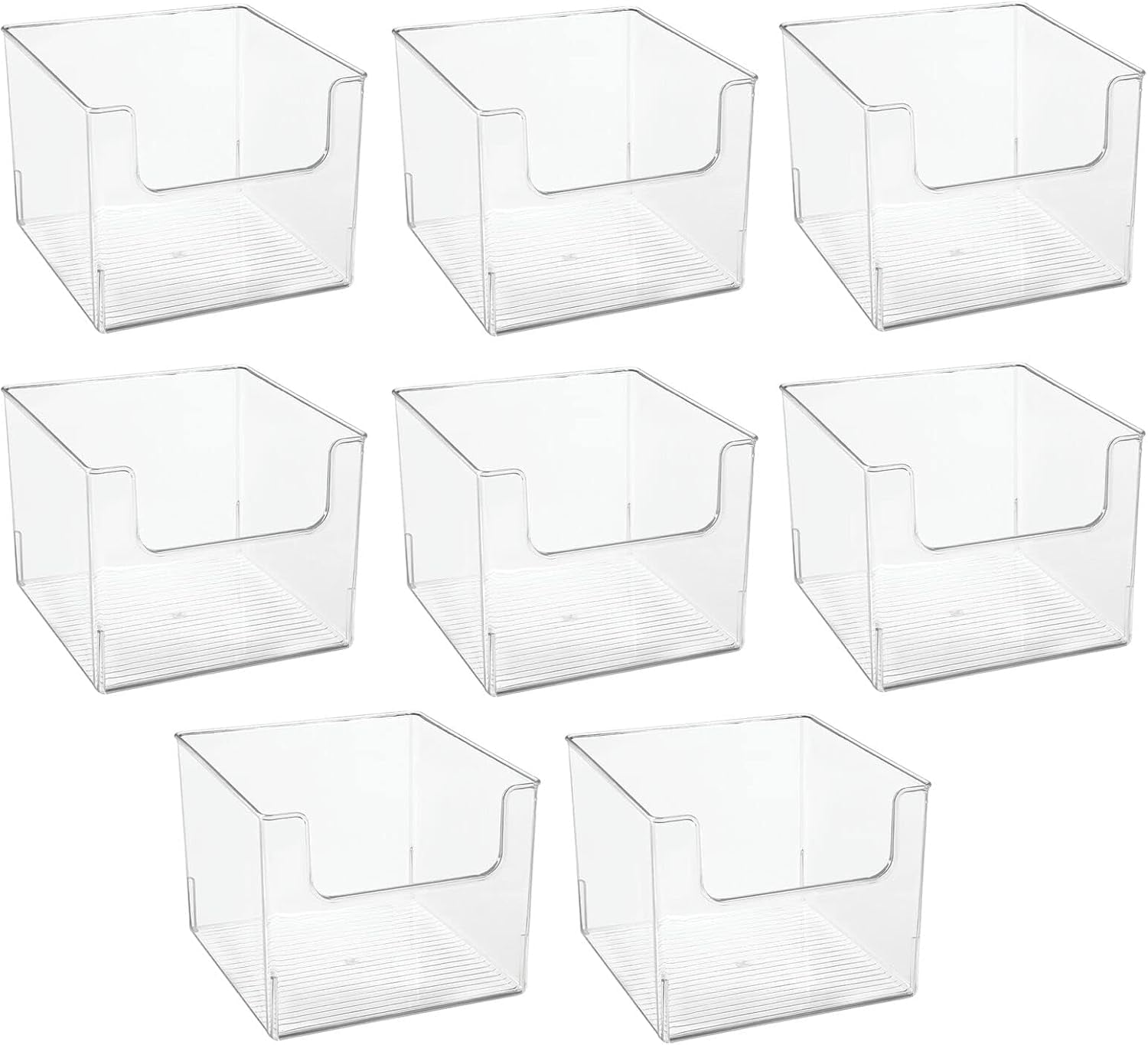 Modern Plastic Open Front Dip Storage Organizer Bin Basket for ...
