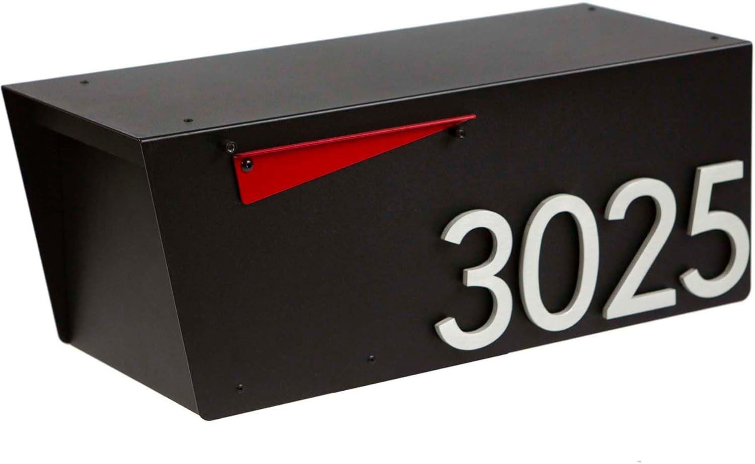 Modern Post-Mounted Mailbox with Personalized Address Numbers, Small ...