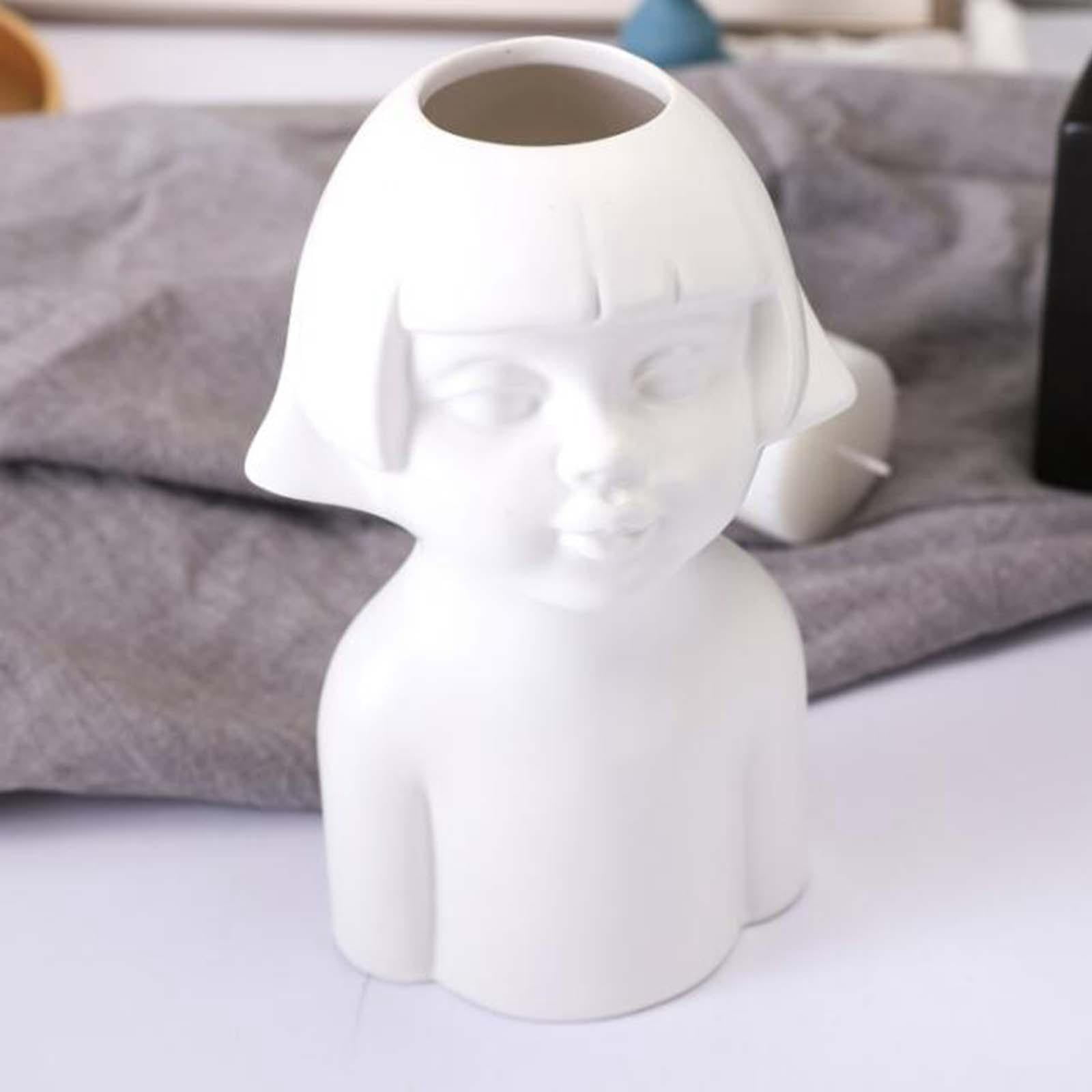 Modern Pot Jug Ceramics Female Bust Figures Arrangement Farmhouse for ...
