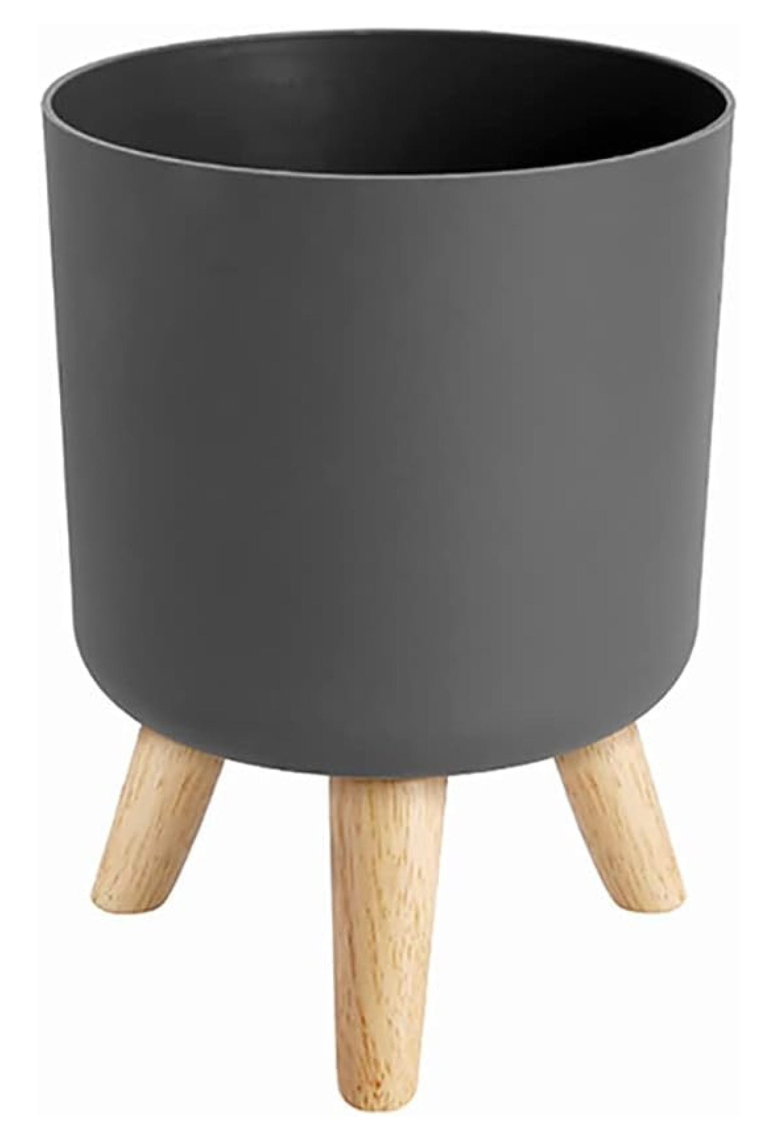 Modern Pots with Wooden Legs Holder Bedroom Living Room Floor Standing ...