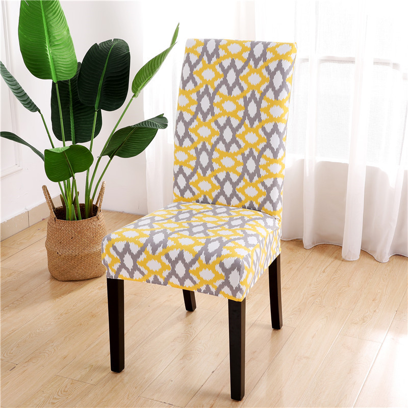 Modern Printed Chair Cover Elastic Seat Covers Slipcover Removable And ...