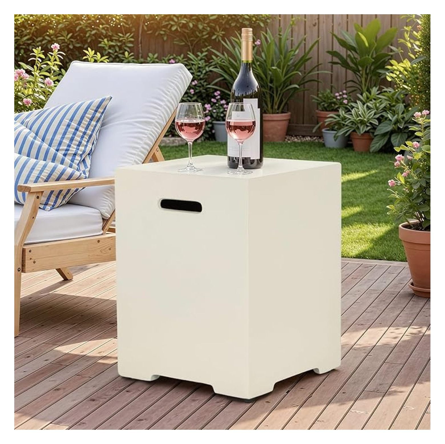 Modern Propane Cover, 20 lb Cover Table for Table, Gas Storage Box with ...