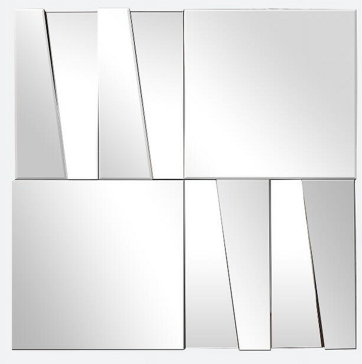 Modern Puzzle Mirror - Frameless, Clear Elegance - 47.2x47.2 in - Ideal ...
