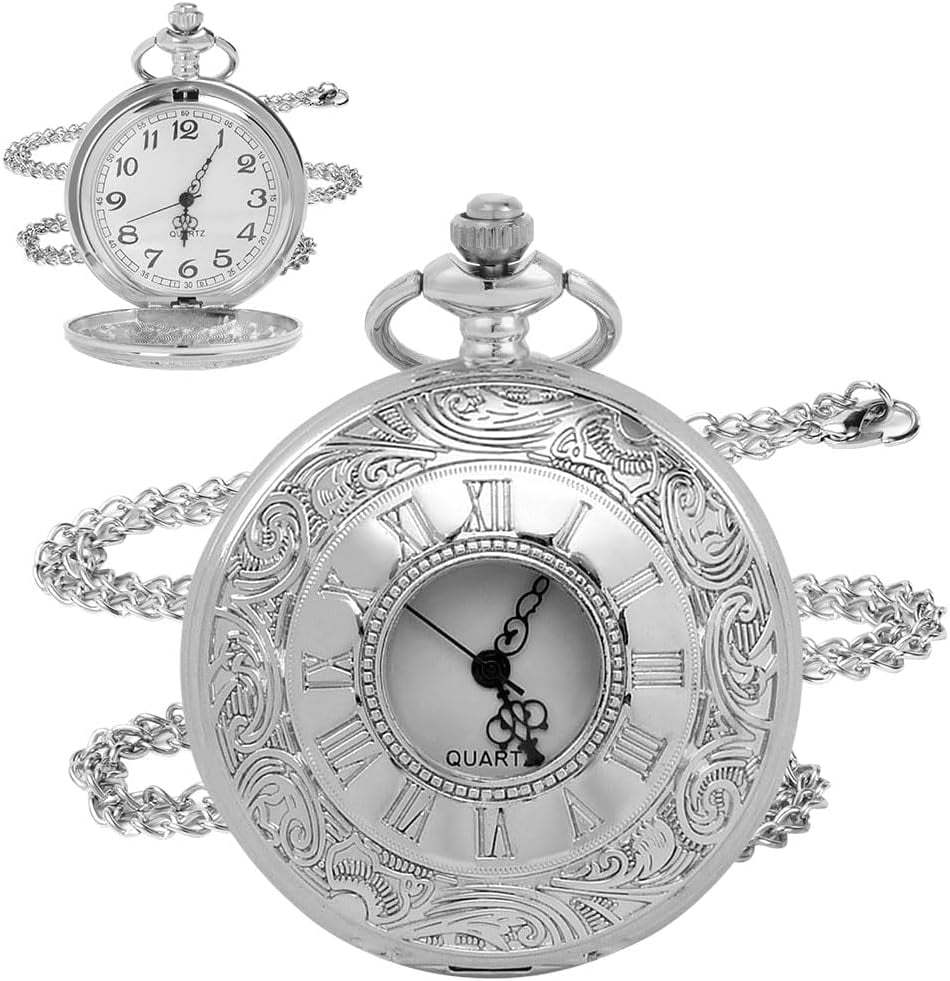 Modern Quartz Pocket Watch with Chain, Vintage Pocket Fob Watches for ...