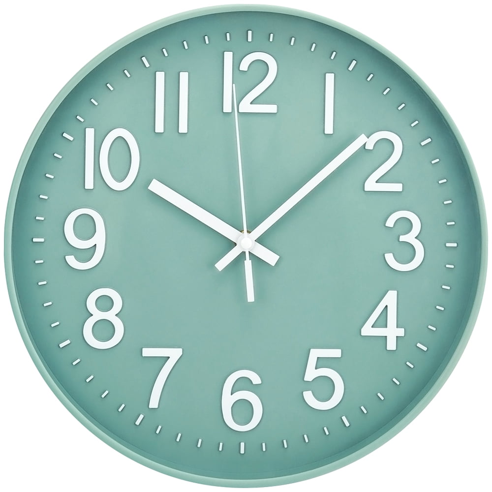 Modern Quartz Wall Clocks Battery Operated,12 inch Silent Non Ticking ...