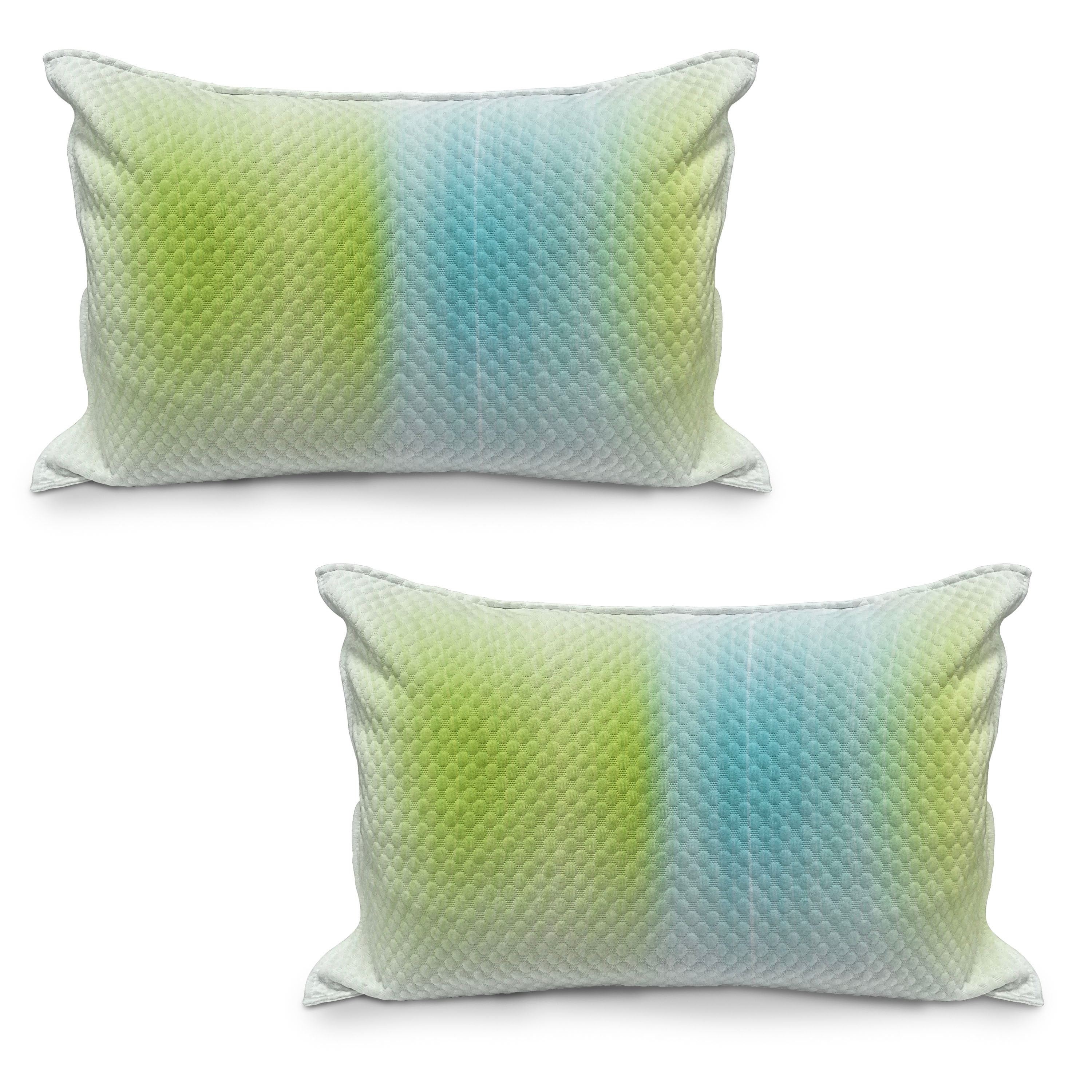Modern Quilted Pillowcover Set of 2, Digital Striped Texture Vertical ...