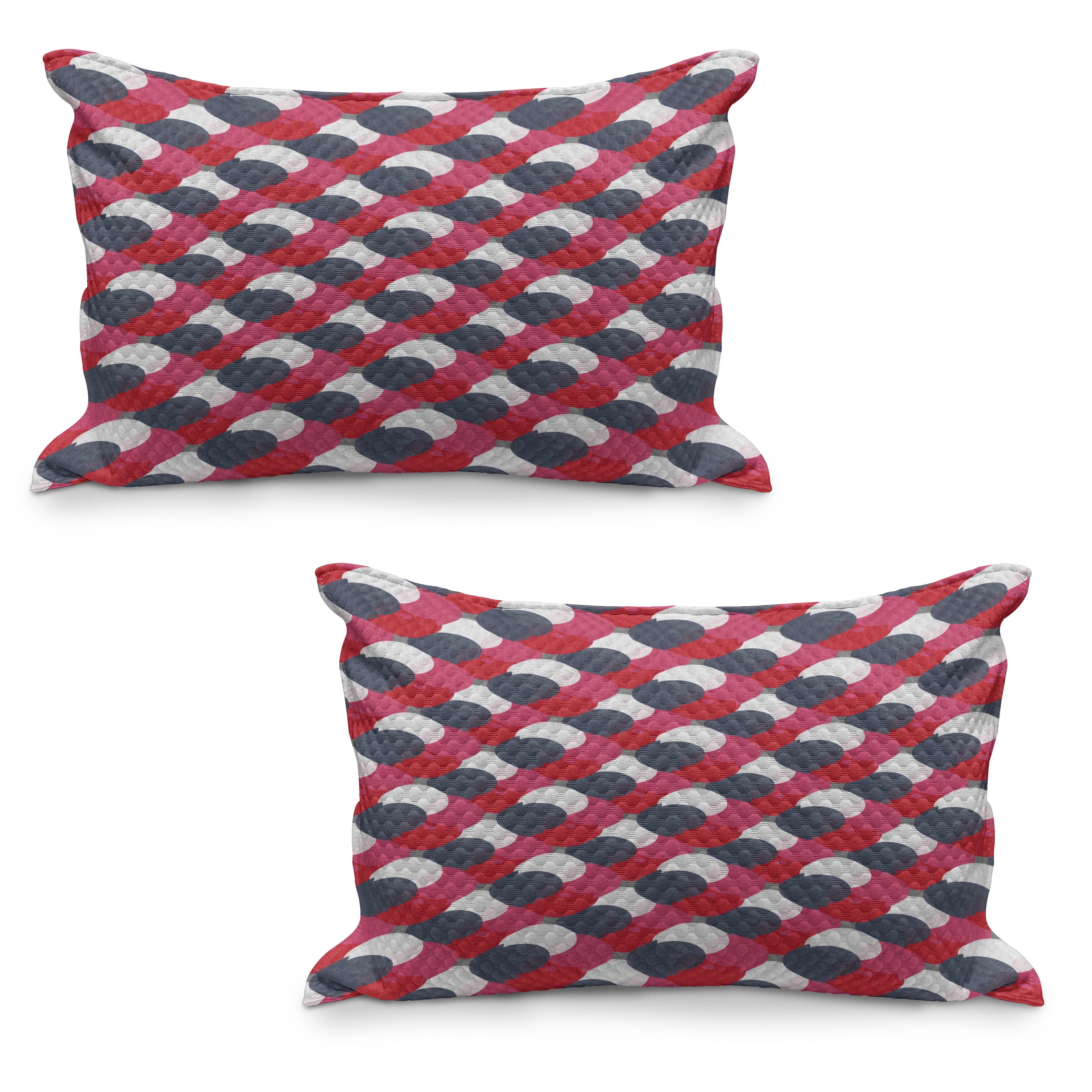 Modern Quilted Pillowcover Set of 2, Ornate Abstract Circular Shapes ...