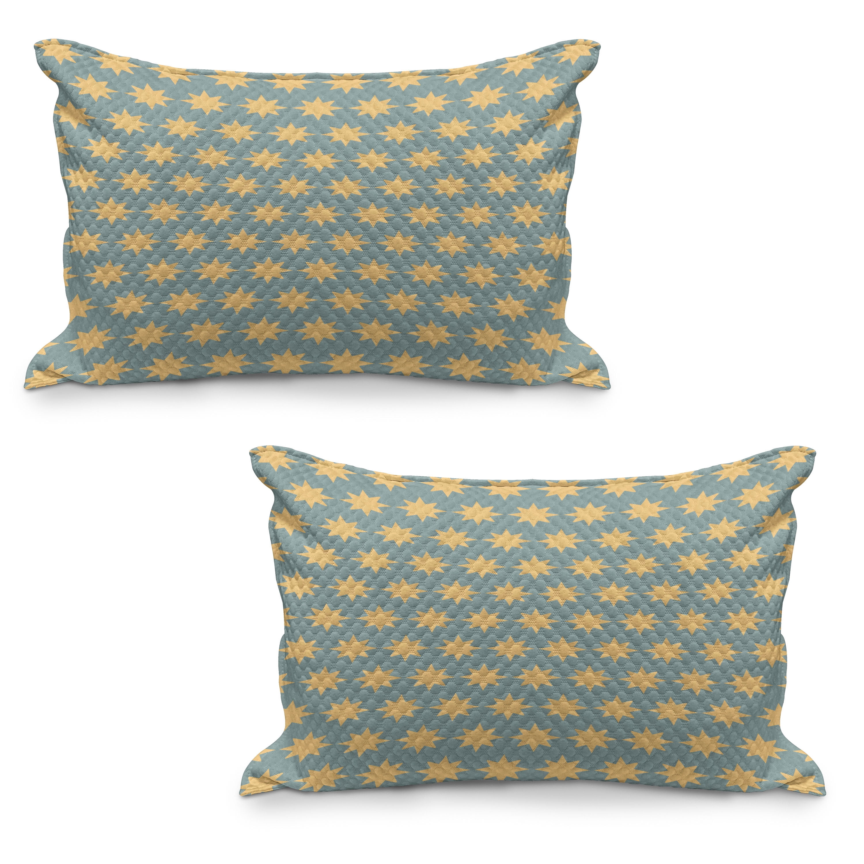 Modern Quilted Pillowcover Set of 2, Starry Night Pattern in Conceptual ...