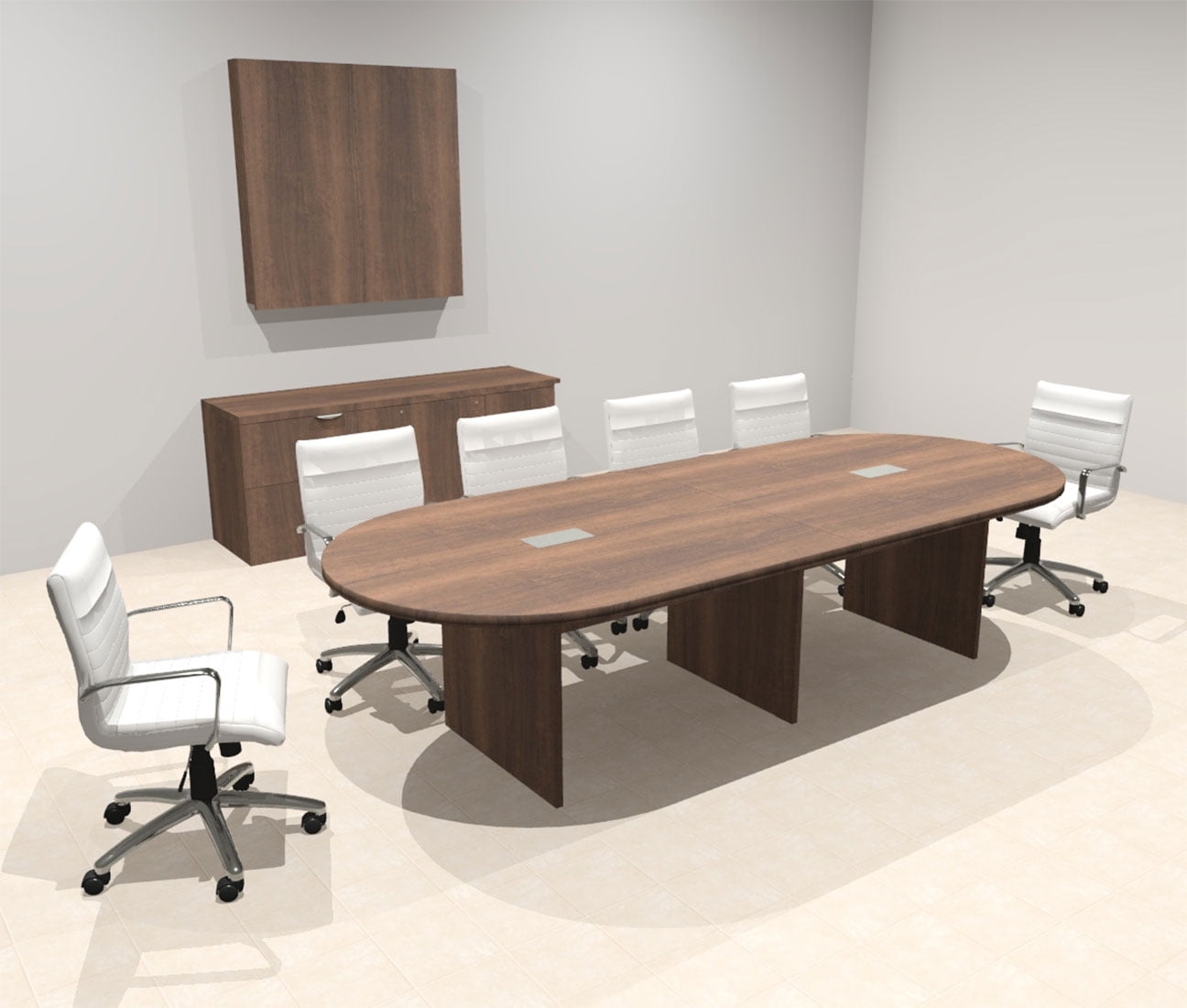 Modern Racetrack 10' Feet Conference Table, #OF-CON-CR4 - Walmart.com