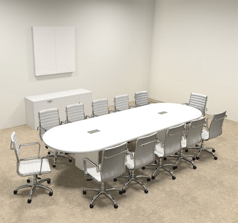 Modern Racetrack 12' Feet Conference Table, #OF-CON-C112 - Walmart.com