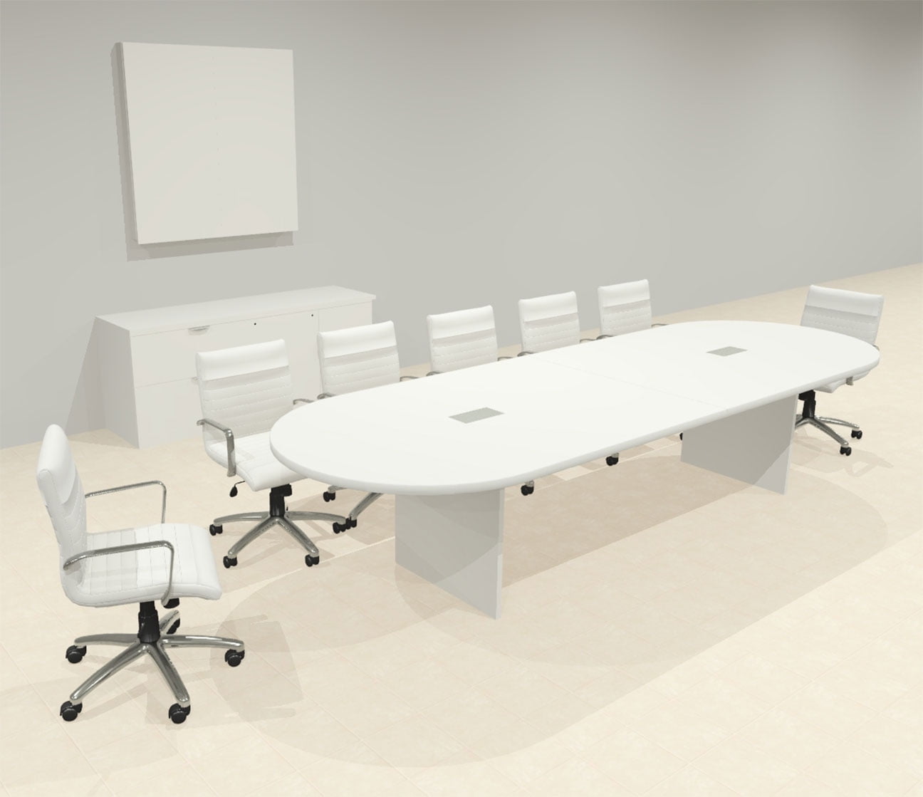 Modern Racetrack 12' Feet Conference Table, #OF-CON-CR9 - Walmart.com
