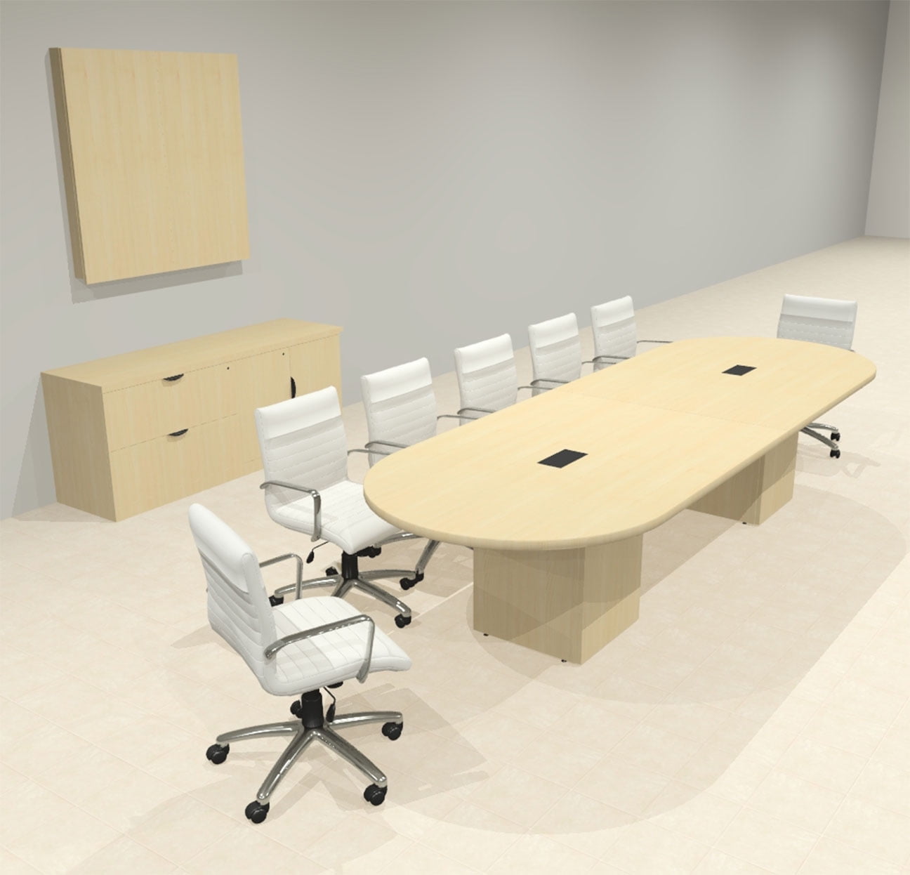 Modern Racetrack 12' Feet Conference Table, #OF-CON-CRQ10 - Walmart.com