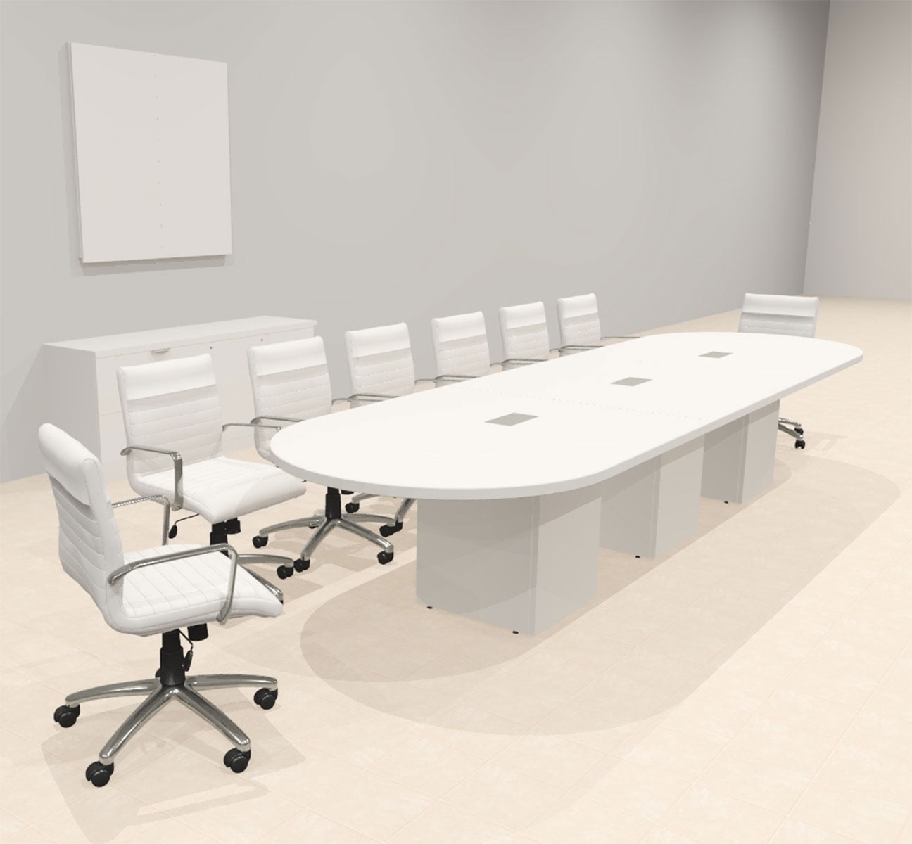 Modern Racetrack 14' Feet Conference Table, #OF-CON-CRQ17 - Walmart.com