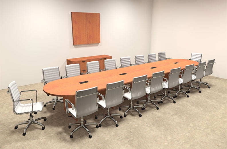 Modern Racetrack 18' Feet Conference Table, #OF-CON-C21 - Walmart.com