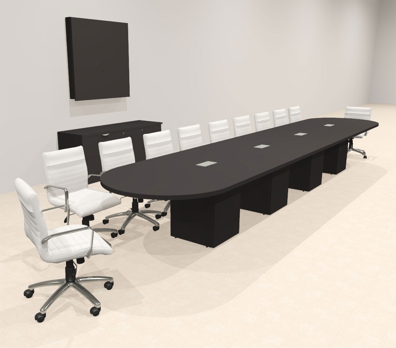 Modern Racetrack 20' Feet Conference Table, #OF-CON-CRQ47 - Walmart.com