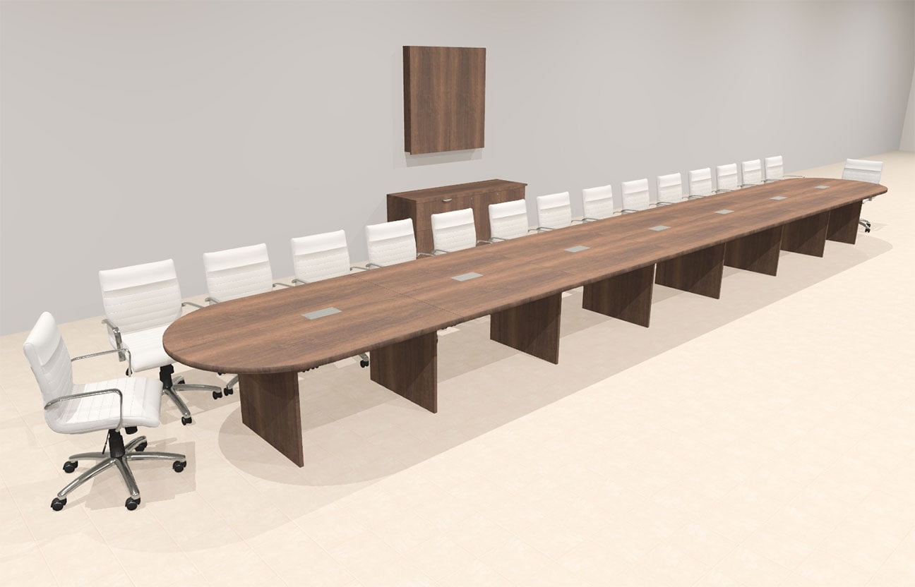 Modern Racetrack 30' Feet Conference Table, #OF-CON-CR84 - Walmart.com