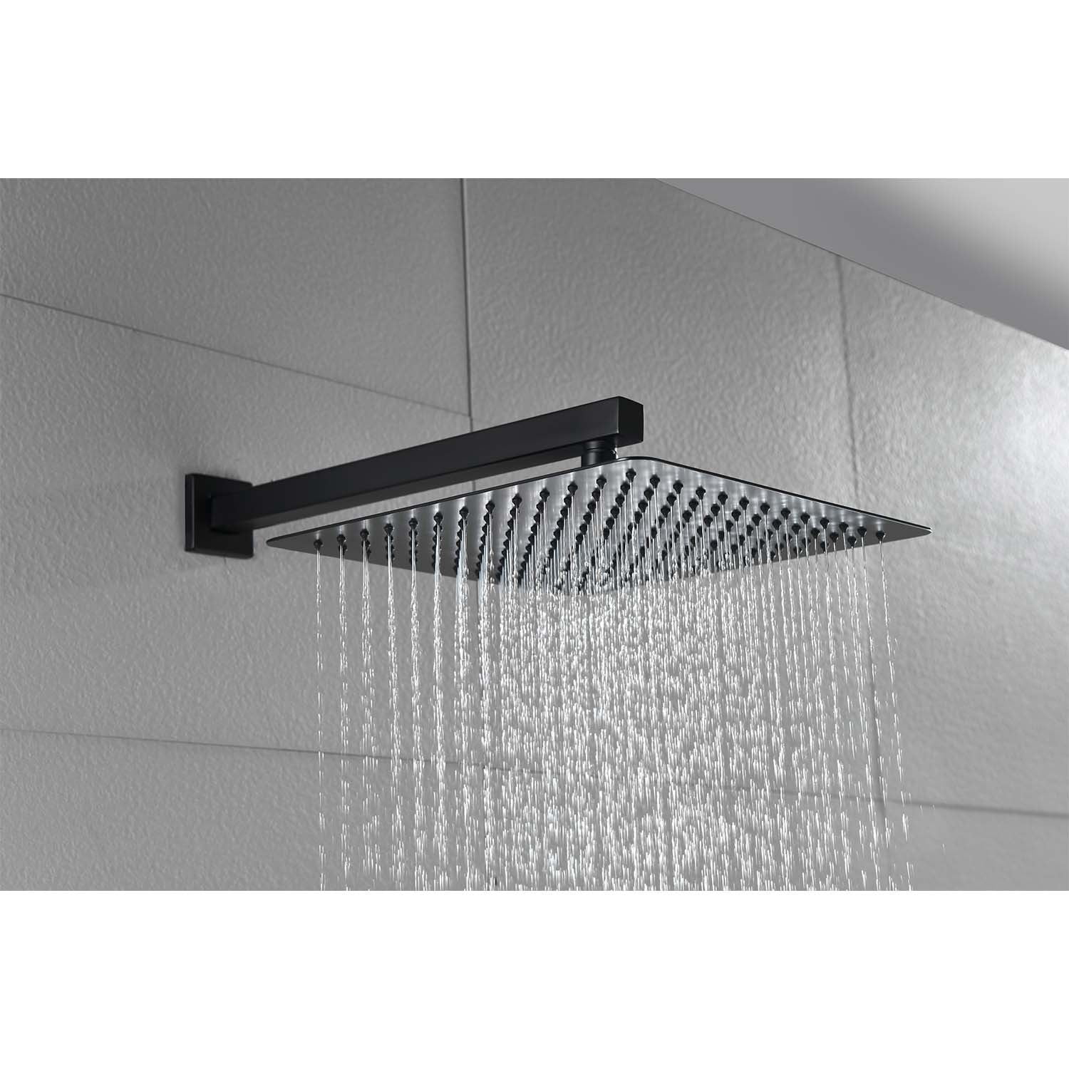 Modern Rain Shower System with Brushed Nickel Finish and Hand Shower ...