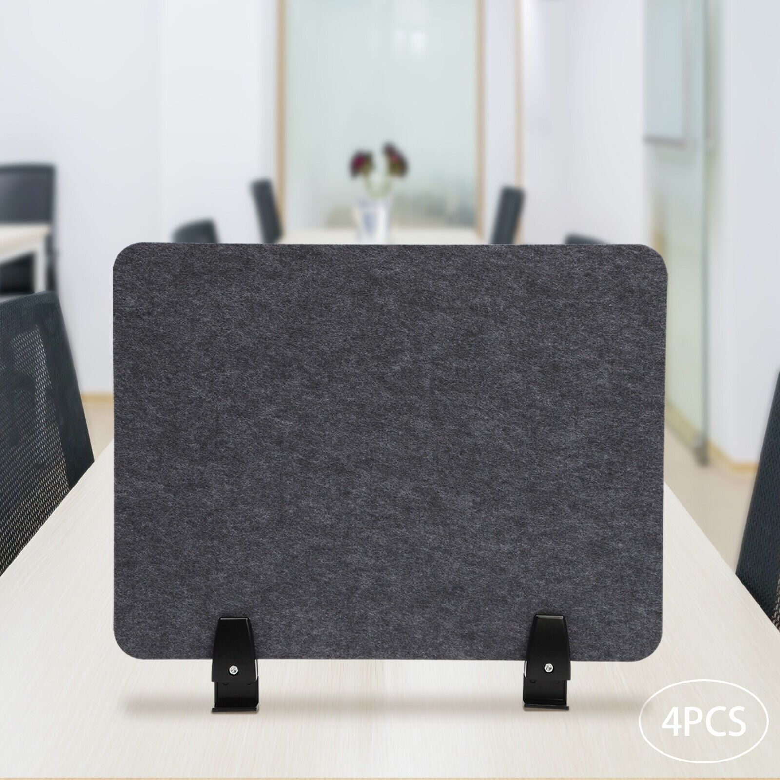 Modern Raw Clamp-On Acoustic Desk Divider Desktop Mounted Privacy Panel ...