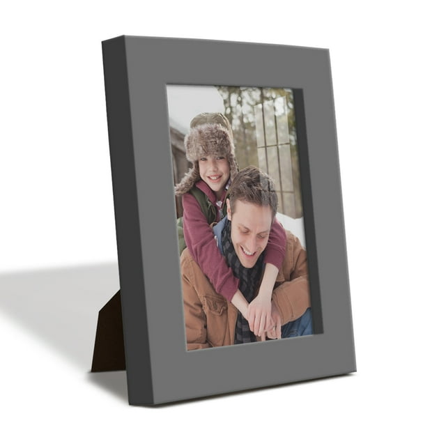 Modern Real Wood 3.5x5 inch Picture Frame in Gray - Walmart.com