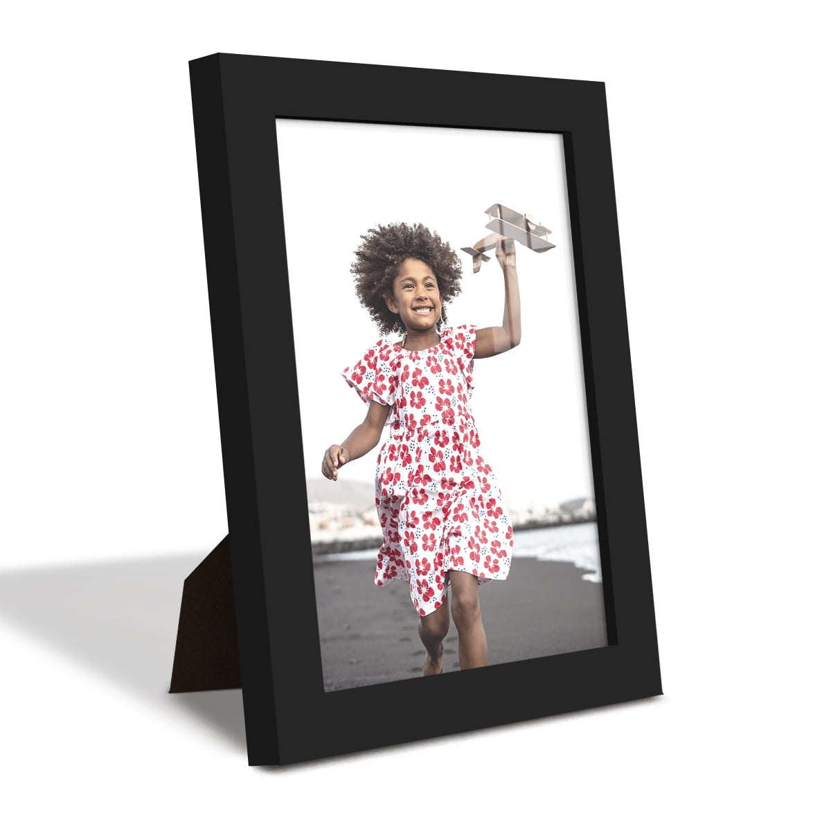 Modern Real Wood 6x8 inch Picture Frame in Black - Walmart.com