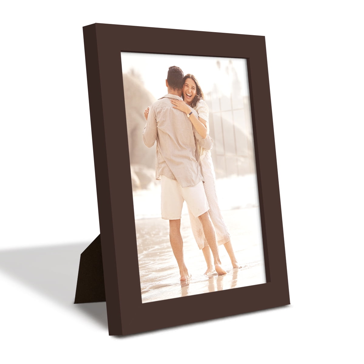 Wexford Home Real Wood 6x8 Picture Frame Brown for Wall and Table ...