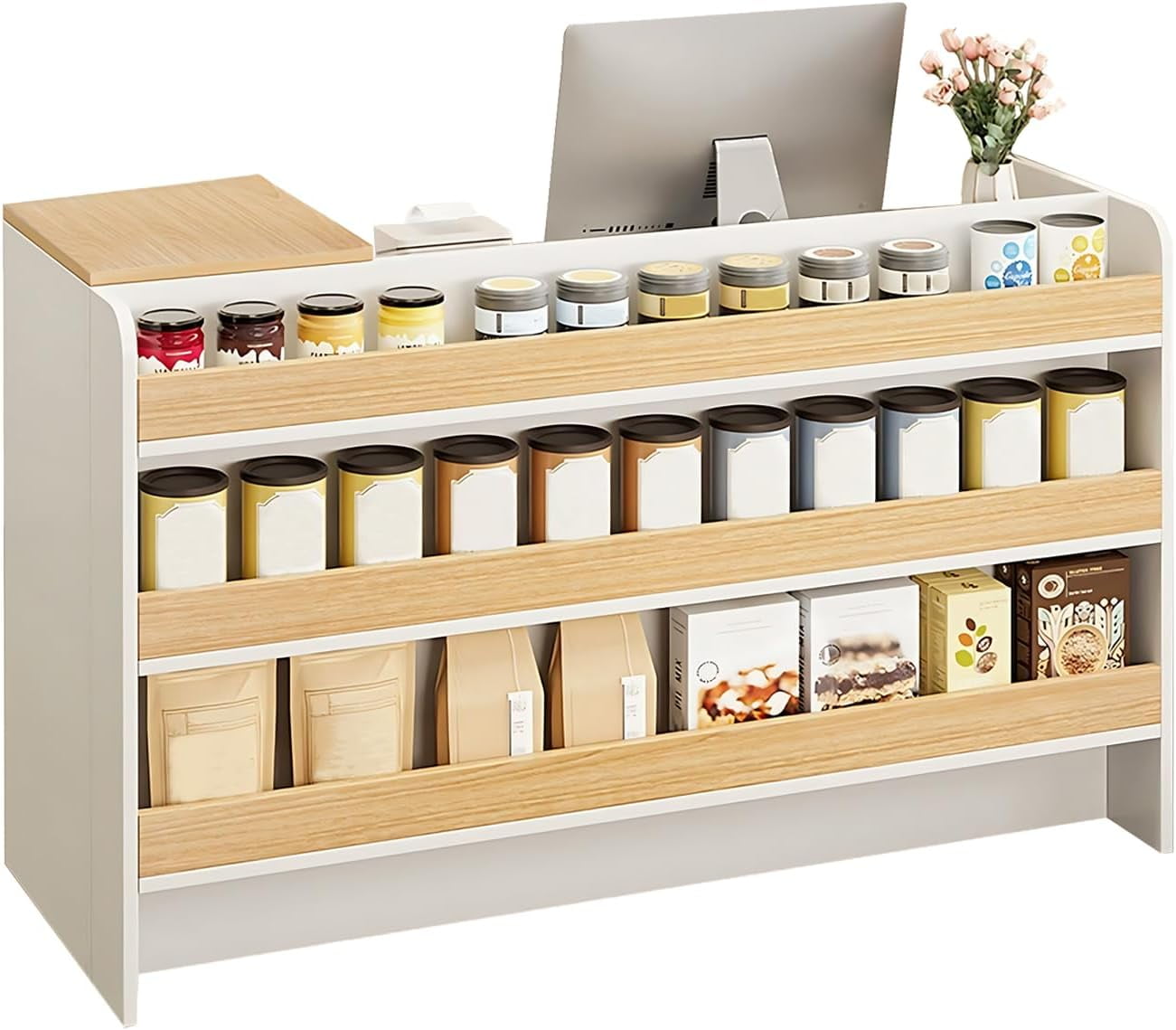 Modern Reception Desk Counter Table, Retail Counter Reception Table ...