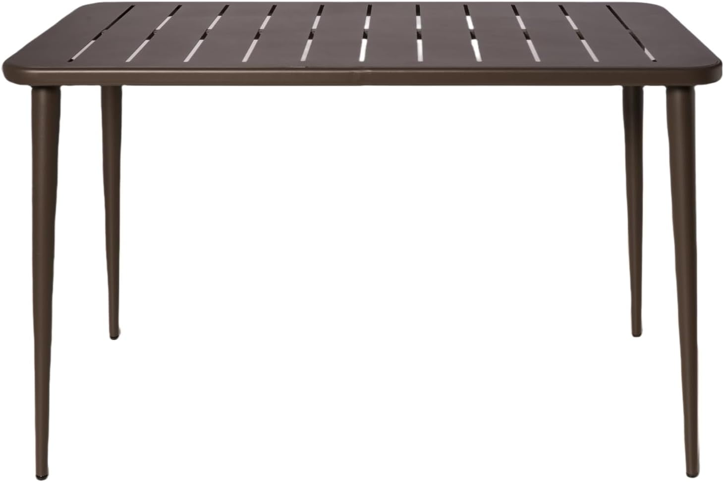 Modern Rectangle Metal Patio Dining Table for 6 People for Outdoor ...