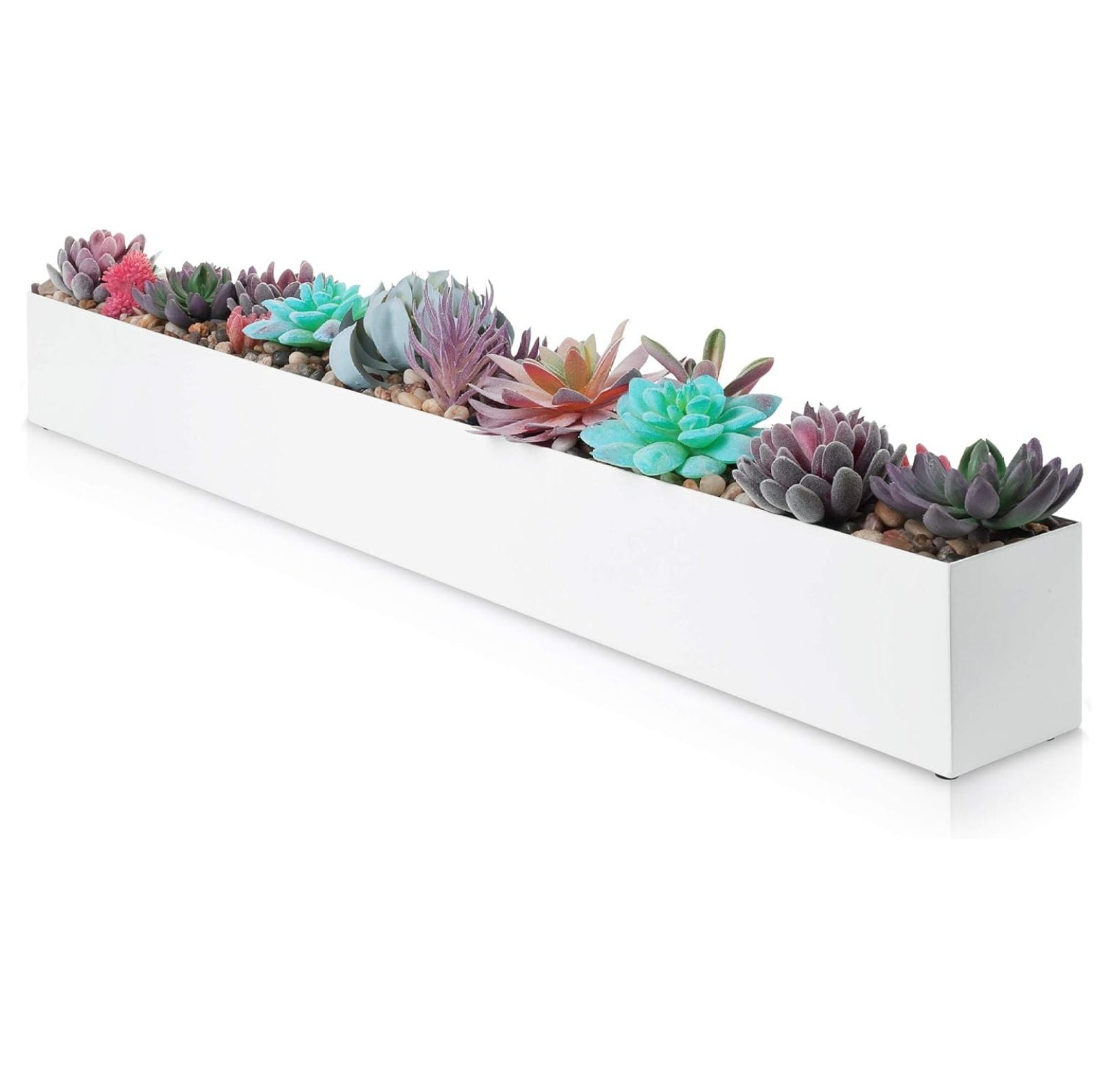 Modern Rectangle Planter Box - 32" Metal Planter Ideal as a Long ...