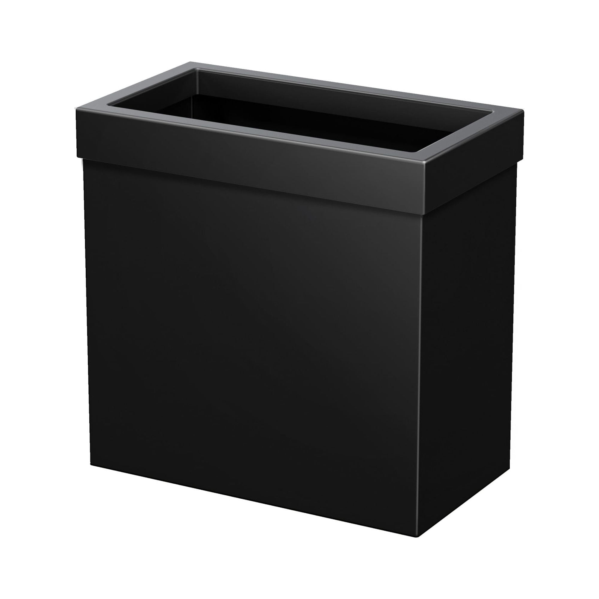 Modern Rectangle Waste Basket, Matte Black - Walmart.com