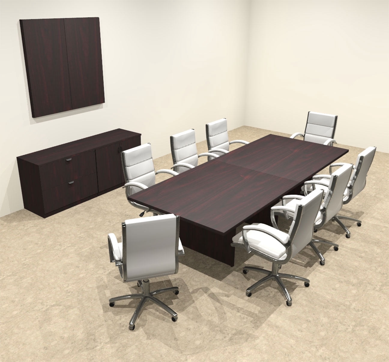 Modern Rectangular 10' Conference table, #OT-SUL-C28 - Walmart.com