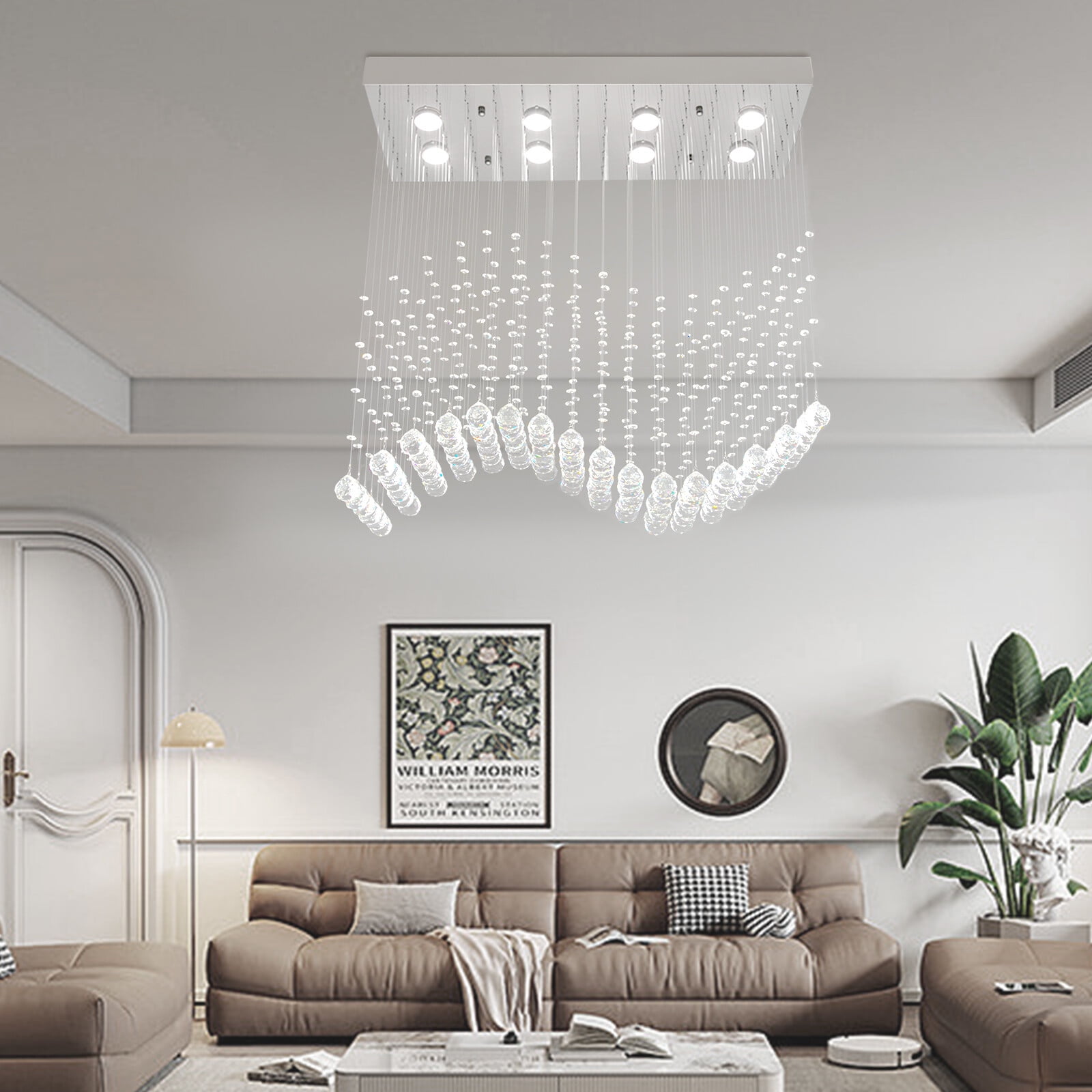 Modern Rectangular Ceiling Light, Ceiling Light Fixture, Raindrop ...