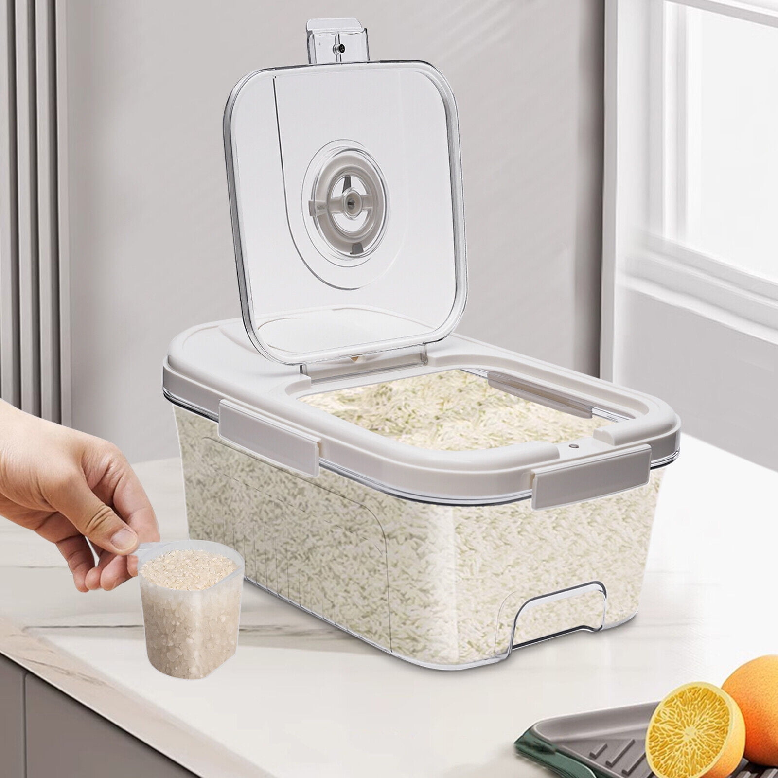 Modern Rectangular Food Storage Container, Food Storage Bins with Lid ...