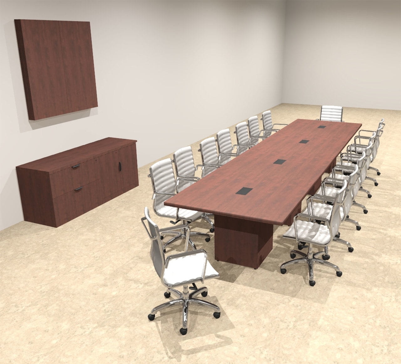 Modern Rectangular Top Cube Leg 16' Feet Conference Table, #OF-CON-CS21 - Walmart.com