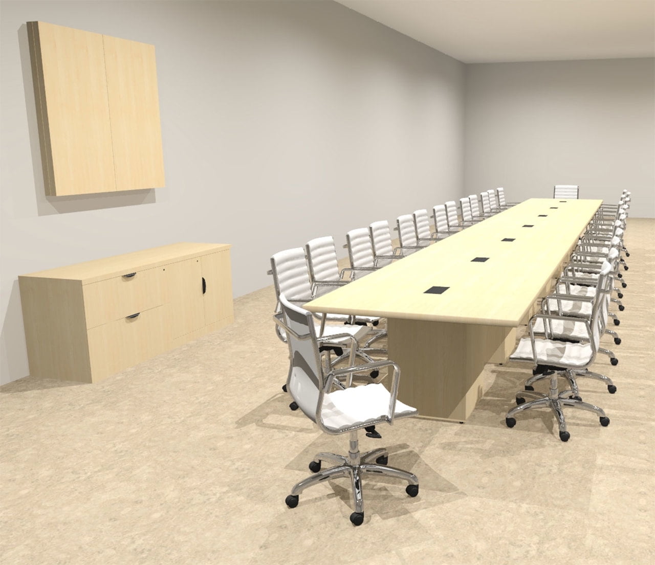 Modern Rectangular Top Cube Leg 28' Feet Conference Table, #OF-CON-CS42 ...