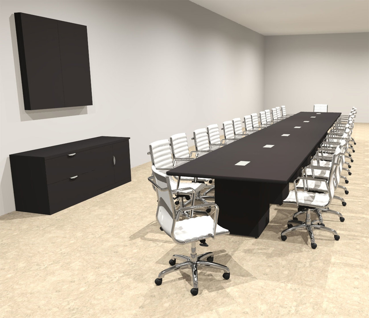 Modern Rectangular Top Cube Leg 28' Feet Conference Table, #OF-CON-CS47 ...