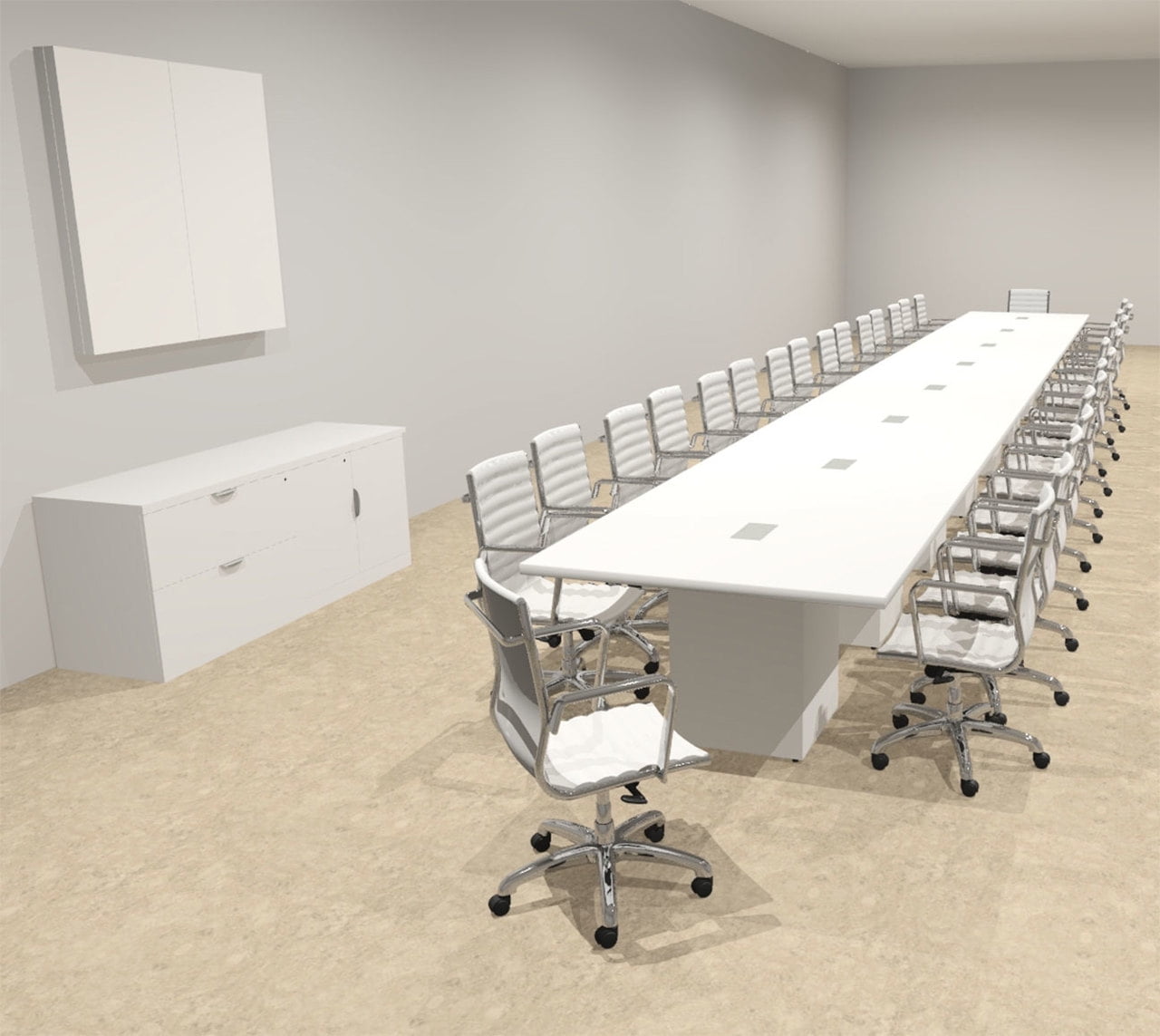 Modern Rectangular Top Cube Leg 32' Feet Conference Table, #OF-CON-CS49 ...