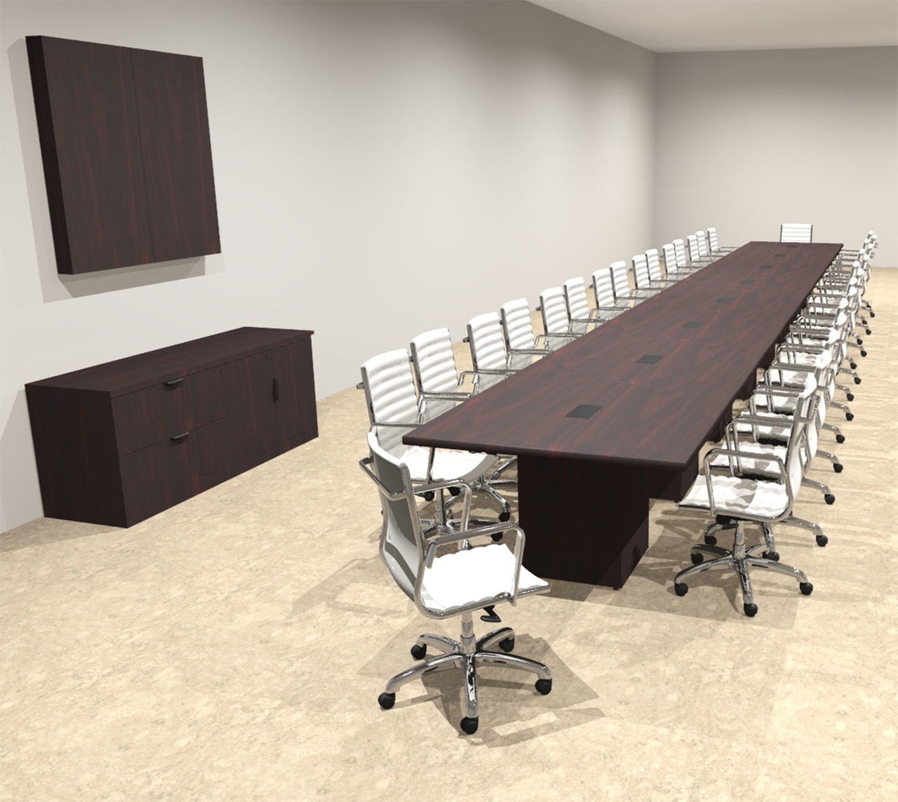 Modern Rectangular Top Cube Leg 32' Feet Conference Table, #OF-CON-CS54 ...