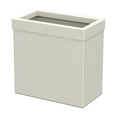 Modern Rectangular Wastebasket 3 Gallon, Matte Pearl Stainless Steel ...