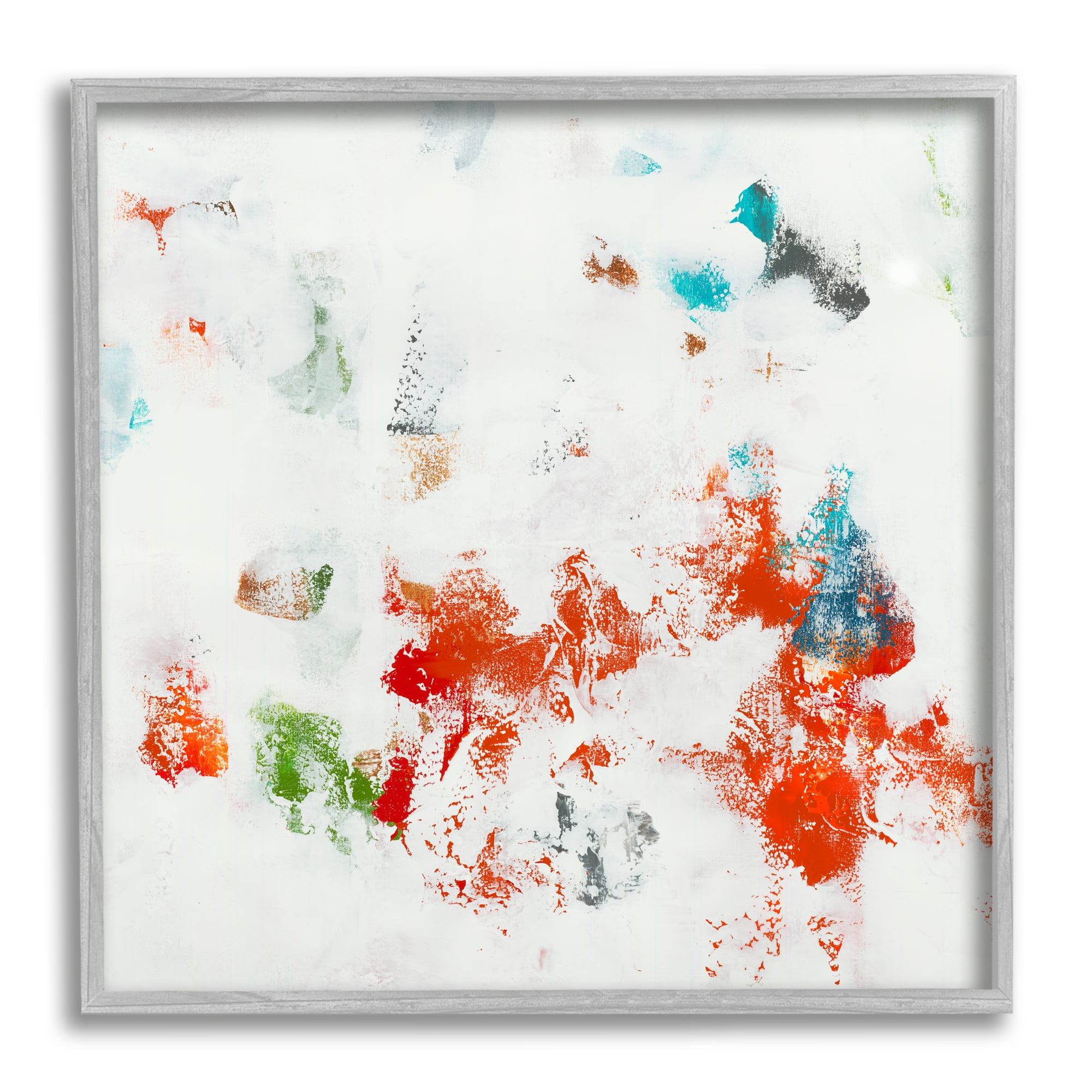 Framed Giclee Wall Art - Modern Abstract Print - Red Green Blue ...